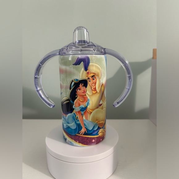 Other | Aladdin And Jasmine Sippy Cup For Kids Its New | Poshmark